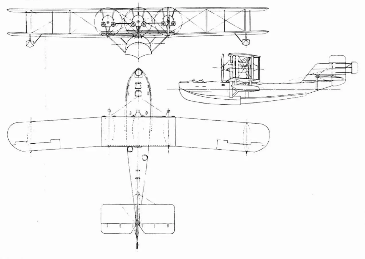 Санюинс А.3 Valkyrie Flying Boat схема