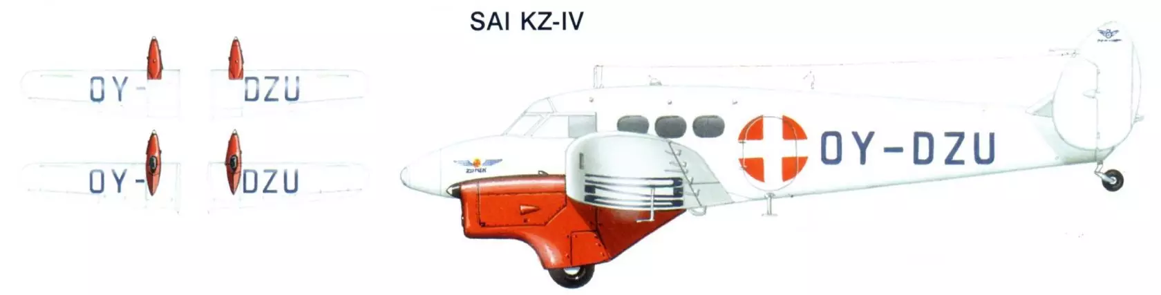 O le tuai o le valivali o le lona lua prototype o le masani ai o le autasi vaalele sai kz-iv (Aperila 1944) o se vaega o le paepae o le vaalele fata. O le numera o le Resitalaina o le OY-DZU sa faʻaalia lanumoana vali. I le isu o le fetagisi, sa faʻaoga lea o itu i le lanu moana, ma ua tusia i luga se faʻailoga o se faʻapotopotoga faafomaʻi. I le pito i luga o le pito i luga o le pito i luga, o le kamupani a le kamupani na apalai. I le itu o le FEDEDLAG, o le tulautoa o le auʻaroina o le koluse o le koluse sa faʻaaogaina (o le paʻepaʻe lea i le lanu mumu; Mulimuli ane, sa faʻaoga nei faʻailoga i le aofaʻiga o potu lesitala). I le vaega muamua o suʻega i luga o le pito i luga o le platige (fafo atu), o fuʻa a le Danish ua le auai