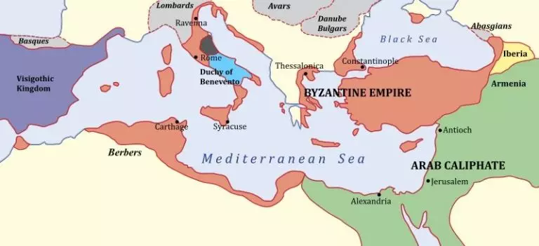 Mediterraneoko mapa gertakarien garaian