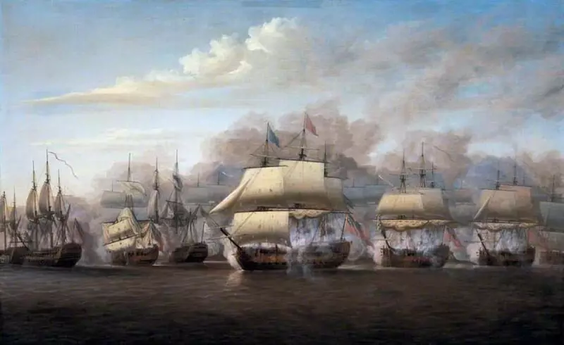 Battleerê Providence, 12-ê Avrêl, 1782. Wikimedia.org.