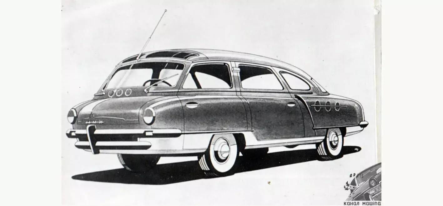 Биз - акыркы варианттардын биринде 013, 1951-жылдагы тышкы форманын эскизи