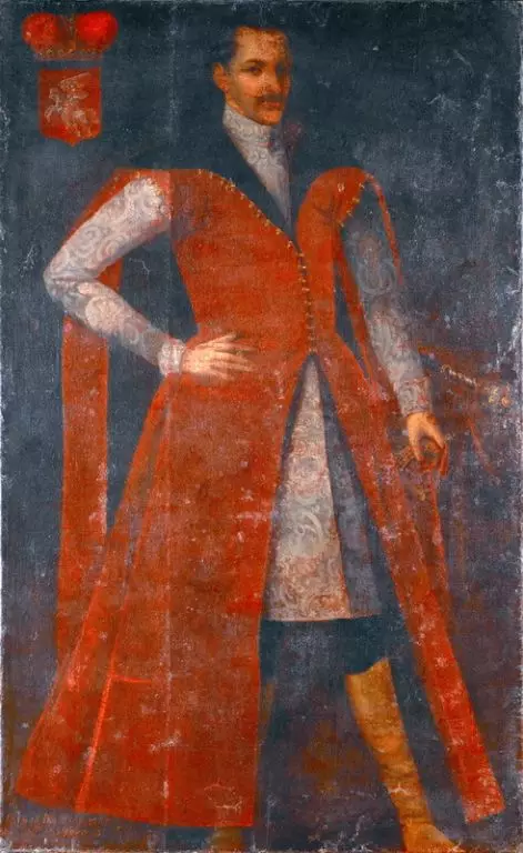 Bratzlala Voivode Réimesch Sanguskko. Portrait vum XVII Joerhonnert. Commons.wikimedia.org.