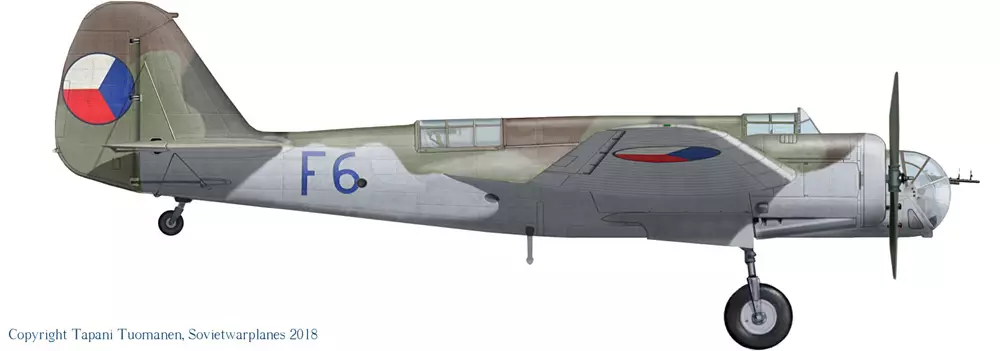 Bomberul B-71; vedere laterală