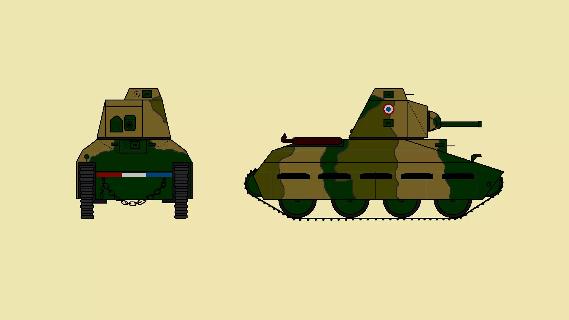 T-34 vo francúzskom alebo alternatívnom kavurovej nádrži FCM 40