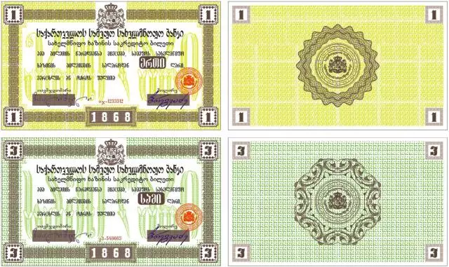 Monetarni sistem gruzijskega kraljestva (naklonjenost OBM. 1900-2013)