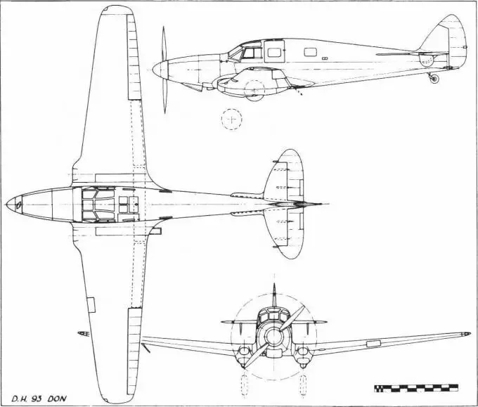 Light auxiliary aircraft de havilland d.h.93 Don. United Kingdom.