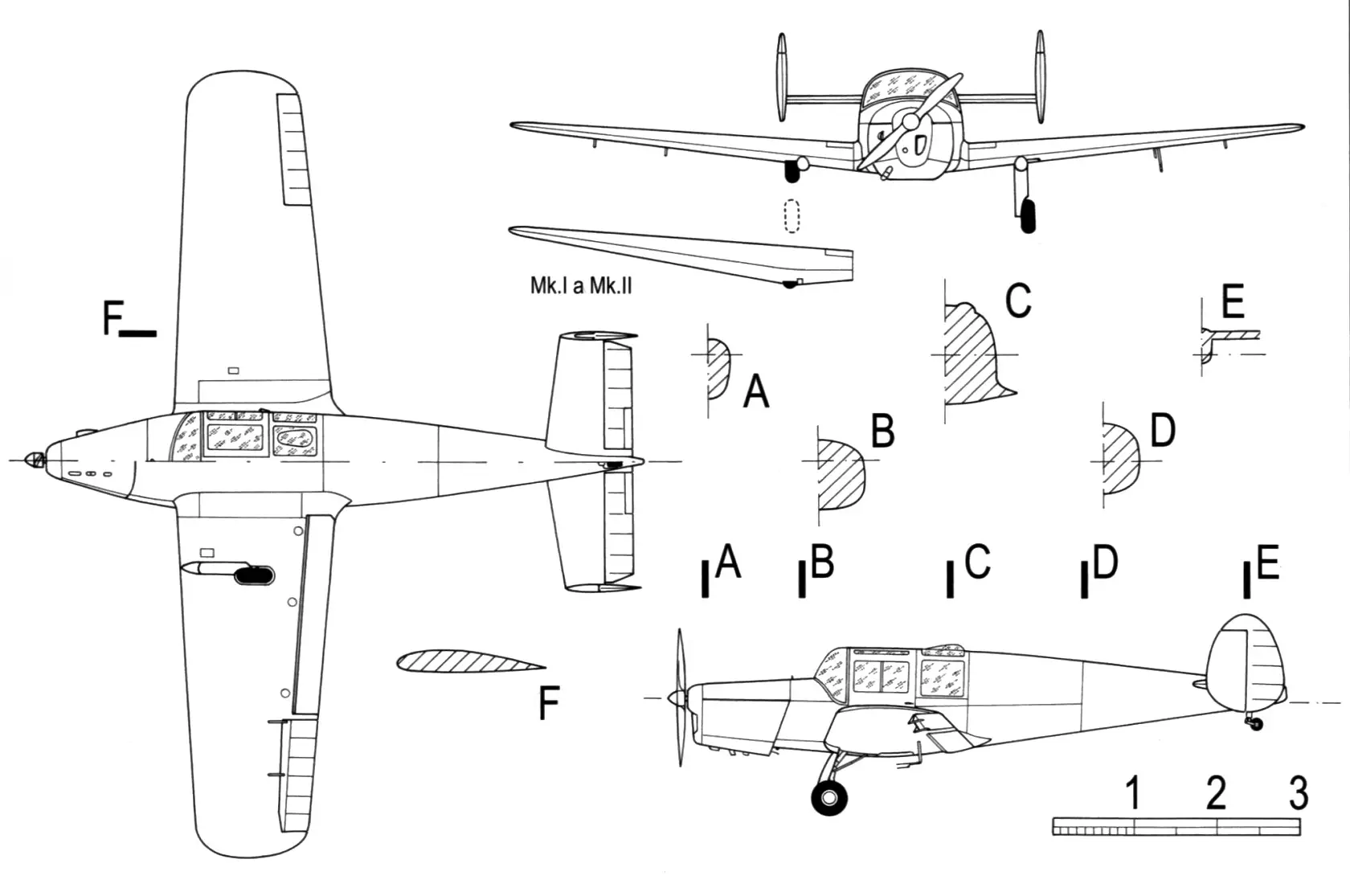 Light Plane Multi-Clave Milhas M.28. Reino Unido