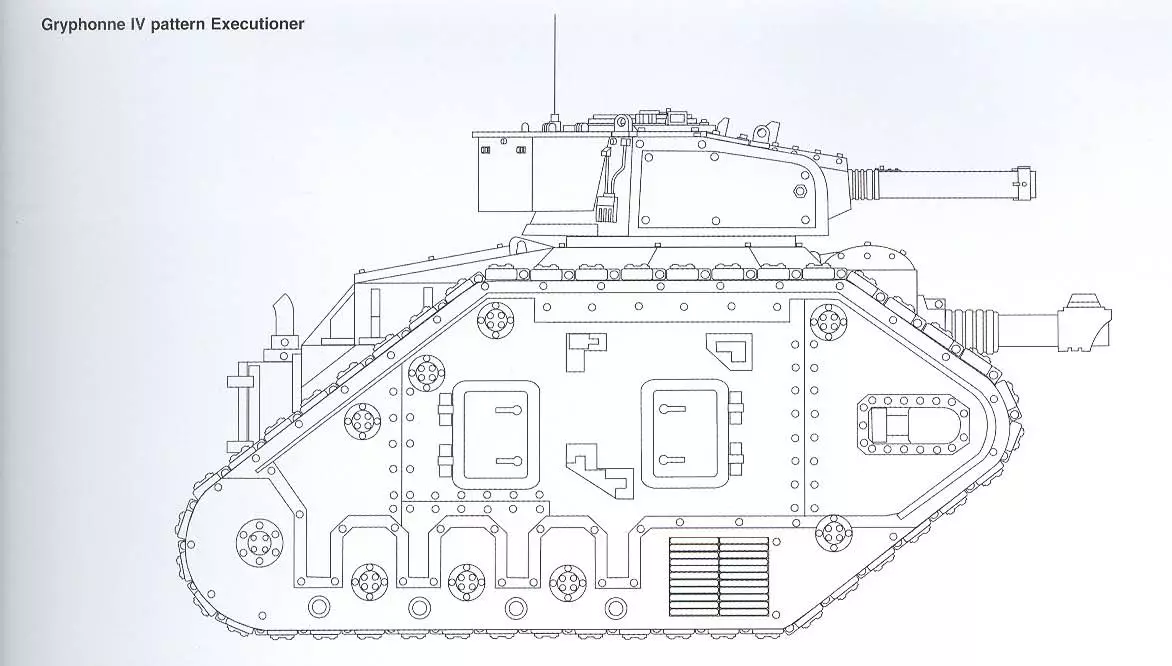 Tanc de Leman Russ: la base de les forces d'Eferum