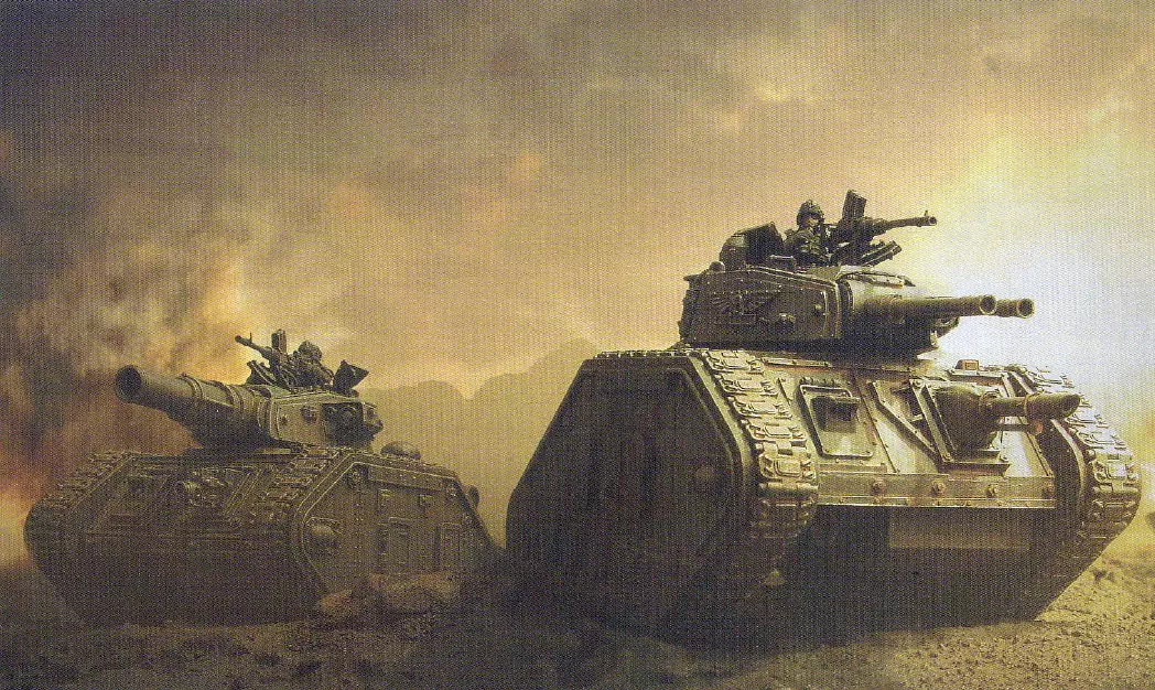 Tanc de Leman Russ: la base de les forces d'Eferum