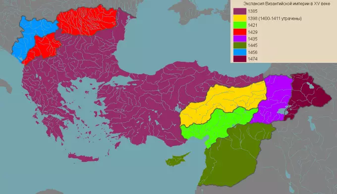 Kulemba mbiri phoenix. Gawo III - EMPARERS Manuel II, Alexander II, Feodoshij IV IV, John IV, Irina II (1385-1475)