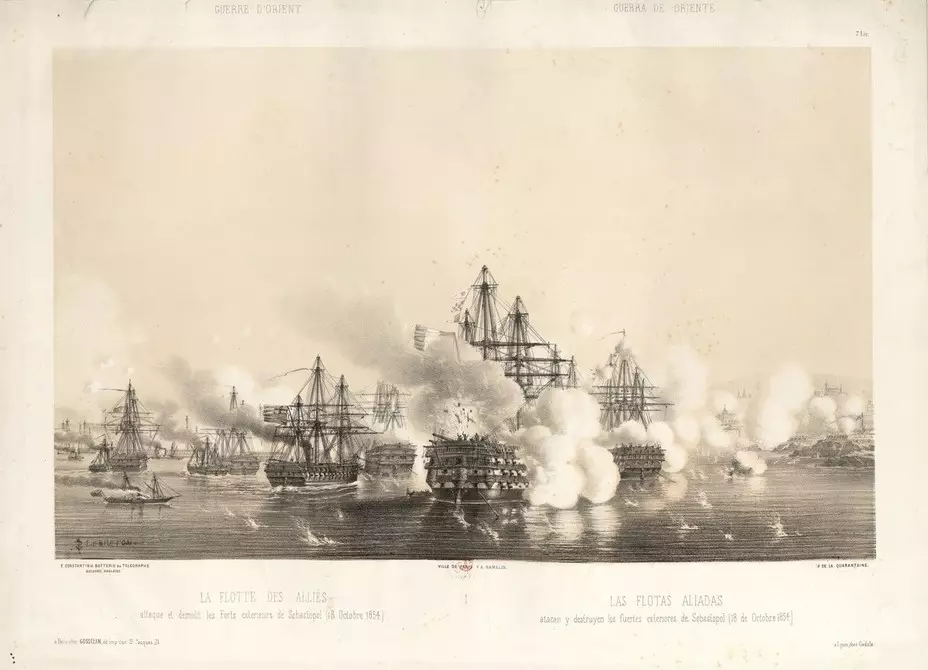 Sevastopol bombing in October 1854