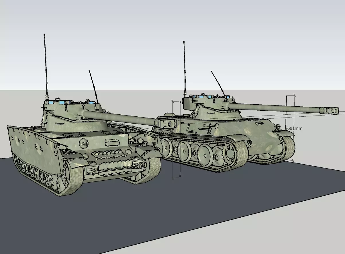 هر کدام از PZ IV با یک برج نوسانی باشد. PZ IV Schwingen Turm و KPZ 25T