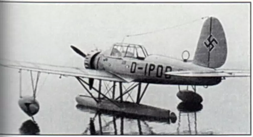 The latest manufactured AR 196 B seaplane - the third prototype of a single-skilled version Arado Ar 196 V5