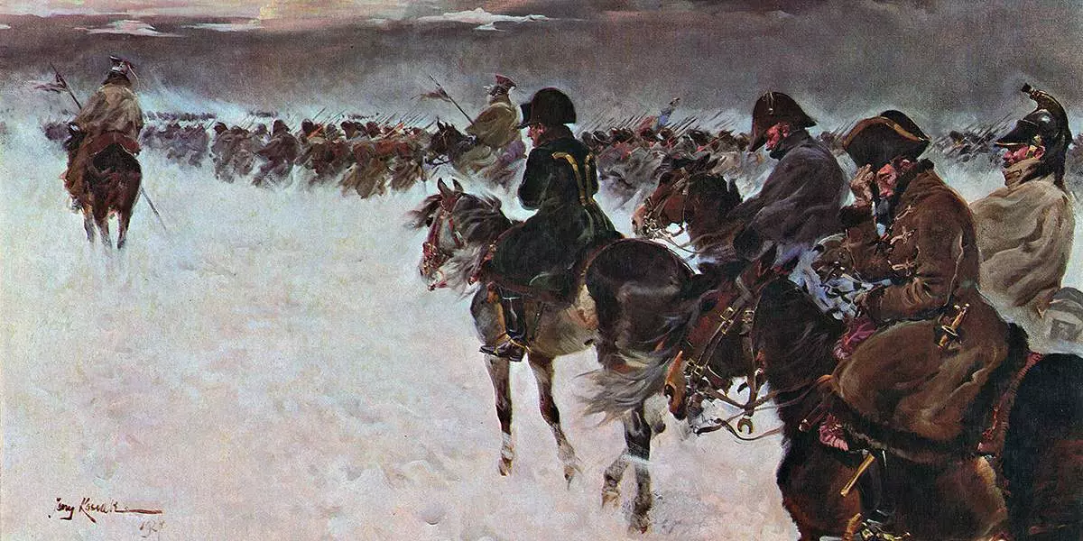 O retiro do gran exército, o artista - E. Coszak