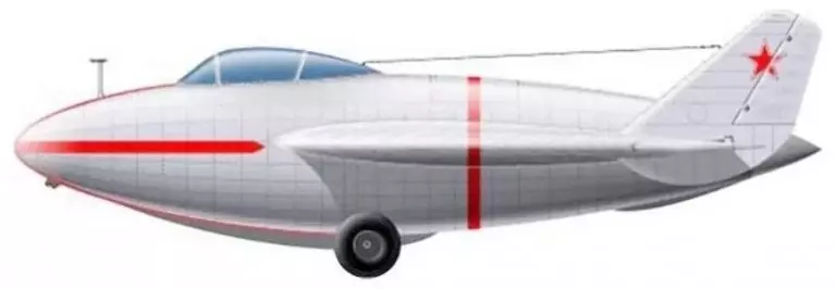 Modell-glider E-153. Rajz