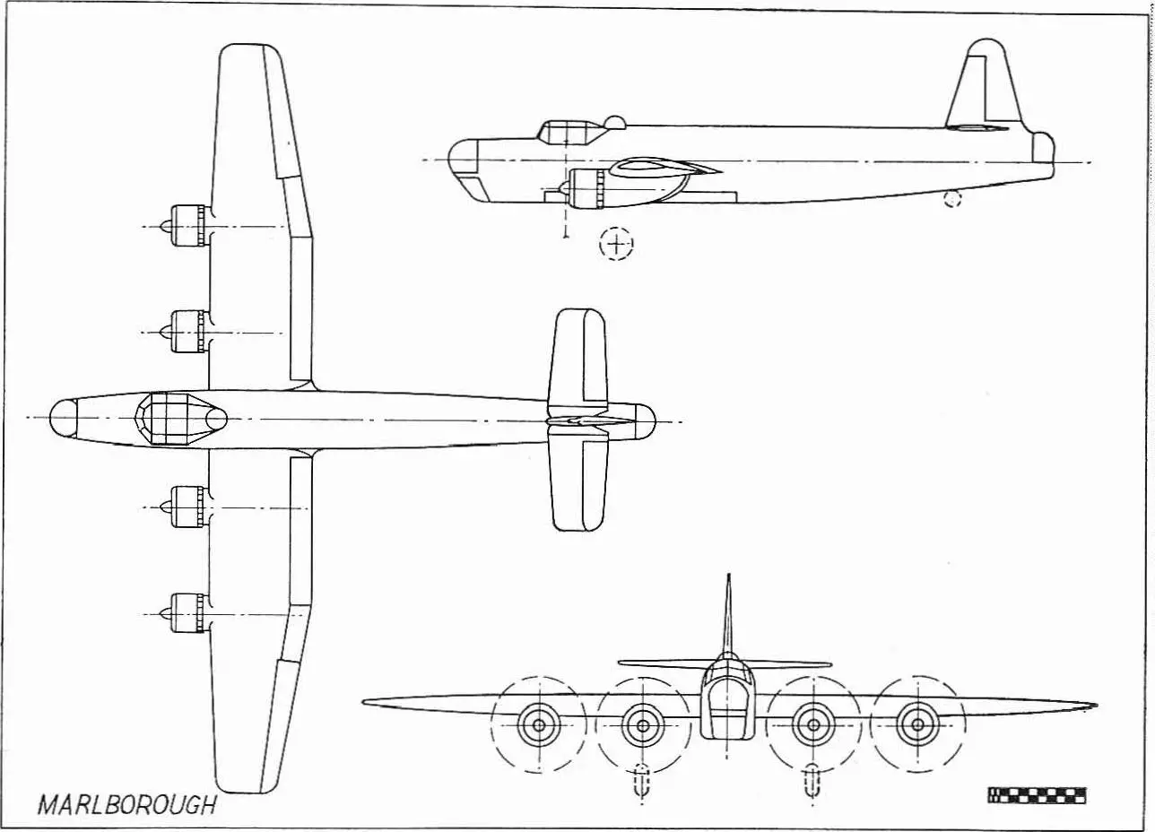 Skemat e aeroplanëve të rëndë të aeroplanëve m.55 Marlborough