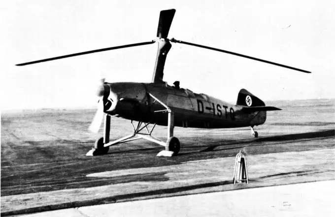 Kokenut Autogyro Focke-Wulf FW 186. Saksa