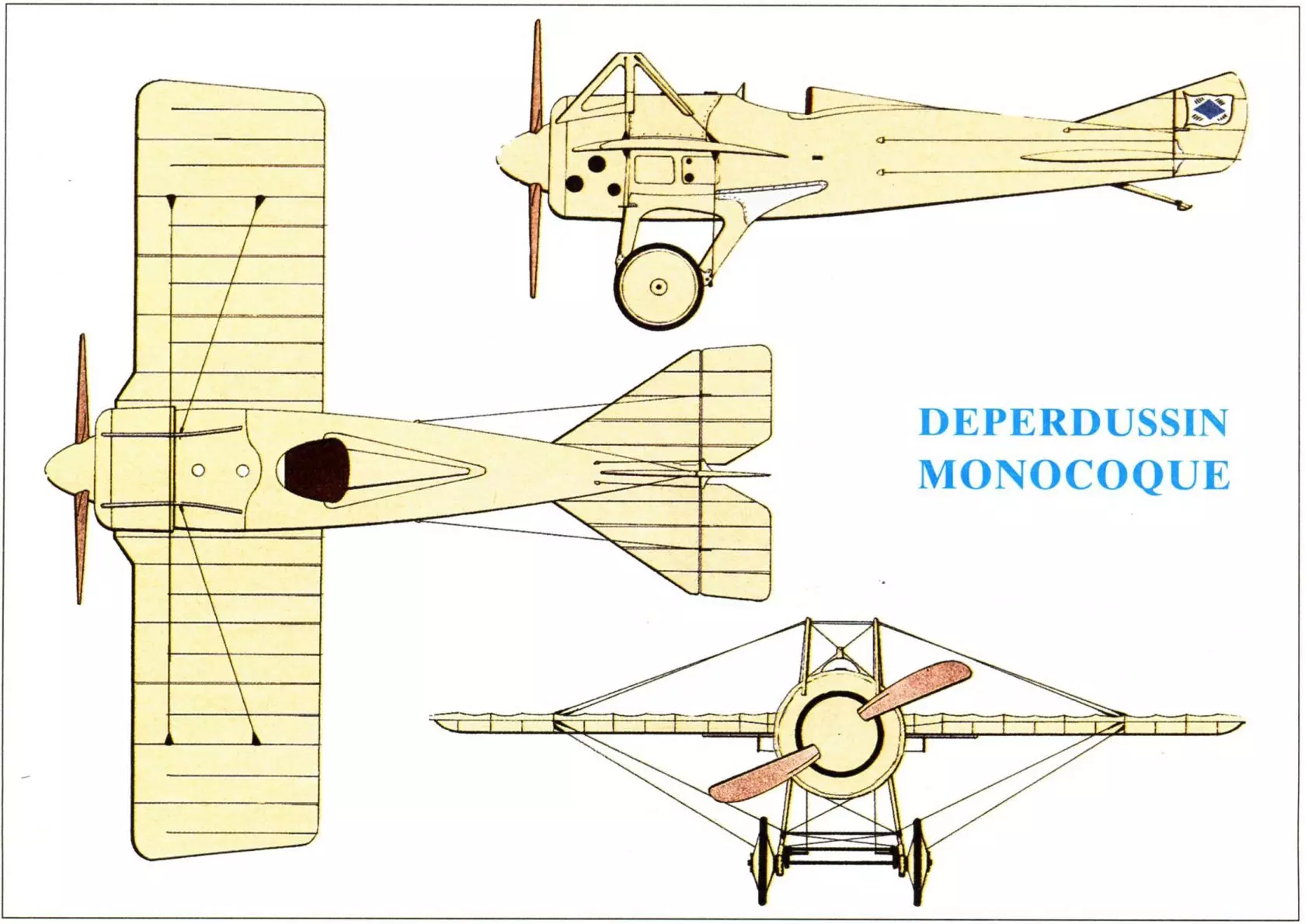 Diagrama da aeronave de corrida de deperdussin monocoque; Imagem de cuidados com engenheiro de Zenek