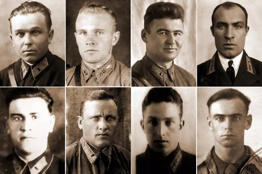 67 ကြိမ်မြောက် IAP ၏လေယာဉ်မှူးများသည် 1941 ခုနှစ်, ဇွန် 22 ရက်တွင်ခွဲခြားထားသည်။ ဘယ်ဘက်မှညာသို့, ထိပ်ဆုံးမှဆင်း - Novitsky Alexey Pavanovich, Ananivs alxey Matanovich, artsitsev ရှံဆုံ Mikhailovich, artsitsev ရှံဆတ် Mikhavich