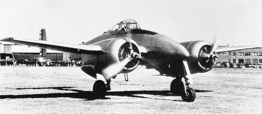 Izkušen Grumman XP-50 borec. ZDA.