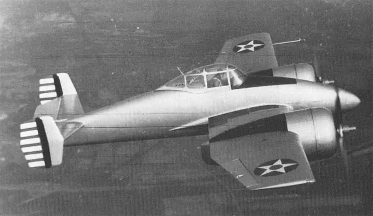 Erfaren Grumman XP-50 Fighter. USA