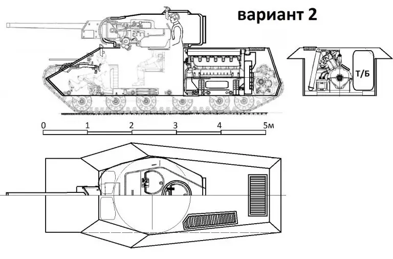 Ẹya ina ti T-34 ojò fun ọgbin №174.