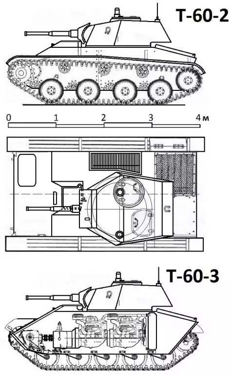 Bronzered: Tankijiet tal-Infanterija T-60-2, T-60-3 u ZSU-20.