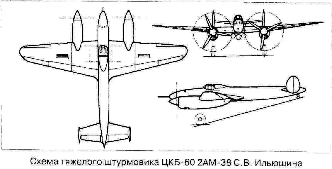 Aeroplano CKB-60 - Esquema