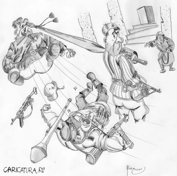 Gran guerra patriótica en caricaturas.