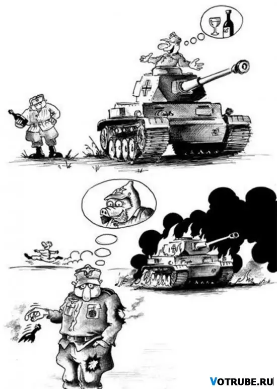 Gran guerra patriótica en caricaturas.