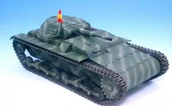 Matangi eSpanish ehondo yenyika yechipiri. Light Tank Verdeja (Verdeja).