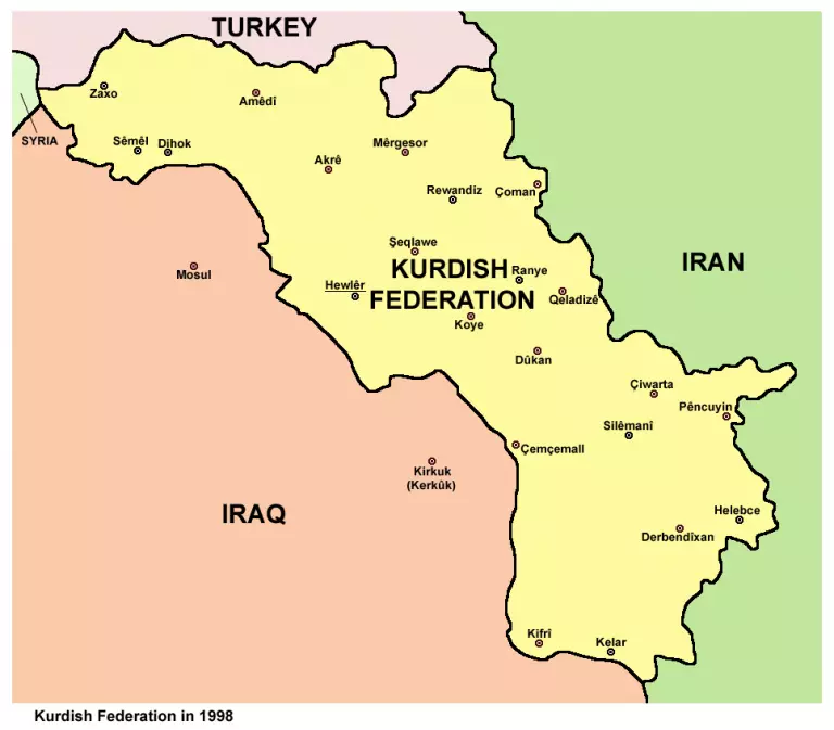 Kurdish Federation, tsim nrog kev txhawb nqa ntawm Ryas thiab UN hauv 2003