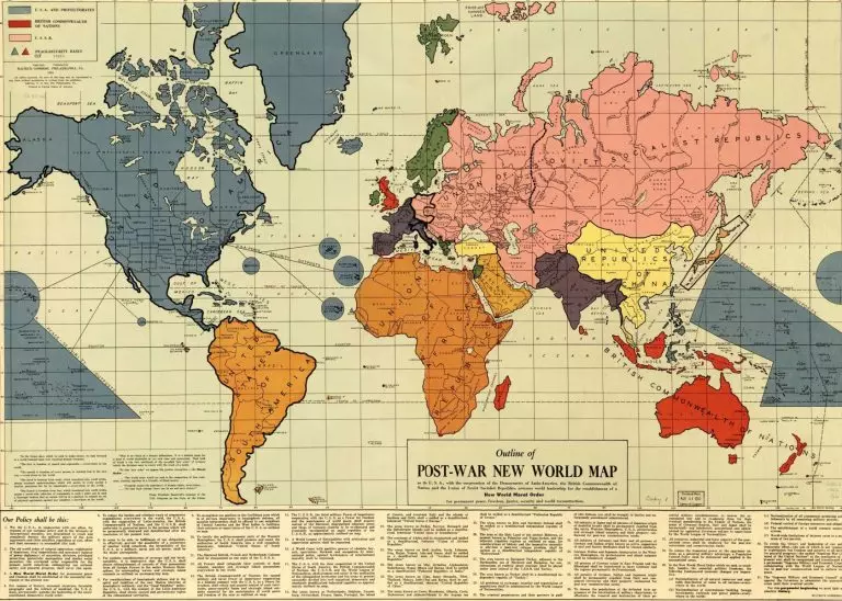 Mundu Berriko Moral Aginduaren mapa, 1942