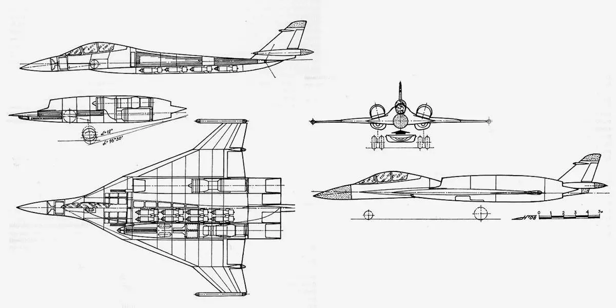 Otu n'ime nhọrọ nke ọdịnihu su-34, kama nke ọma mepụtara site na echiche nke project profaịlụ F-12xl, onye isi na-asọ mpi F-15E. Ọ dị mma ịmara na ọ bụ ọrụ a gbasara "aka aka" na ụlọ