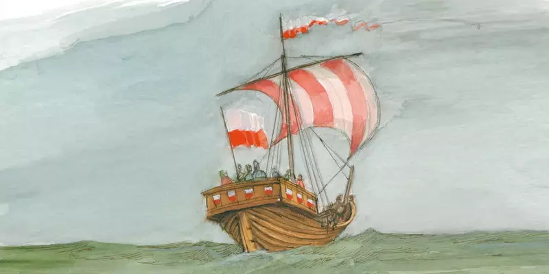 Hanseatic Cogg, XV век. Hanse.org.