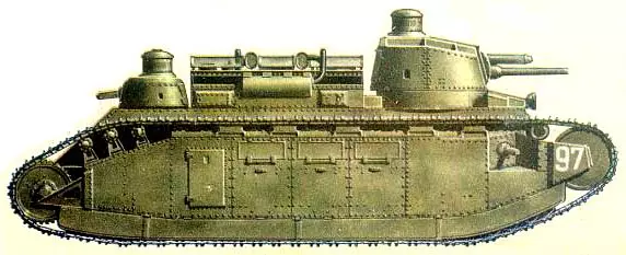 Ilkinji doglan gün agyr tank fcm 1a. Fransiýa