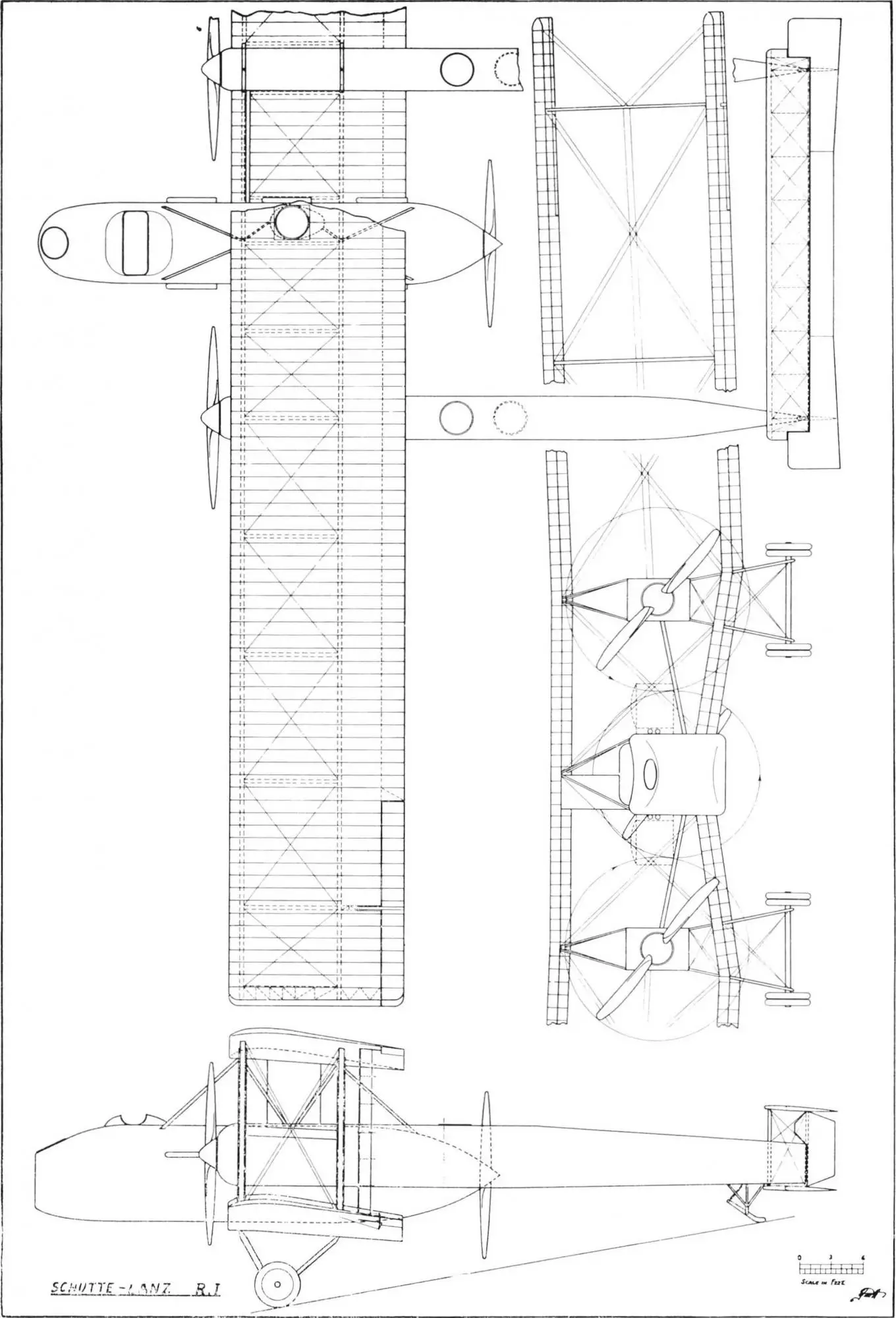 Heavy Bombers Luftschiffbau Schütte-Lanz. Schül R.I Heavy Bomber Project Þýskaland