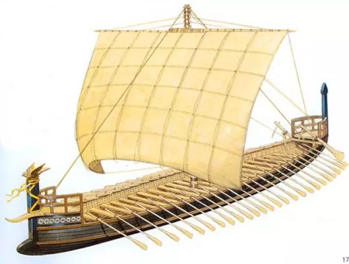 Ricostruzione della nave Ahasey (tipo VI), realizzata da Peter Connole