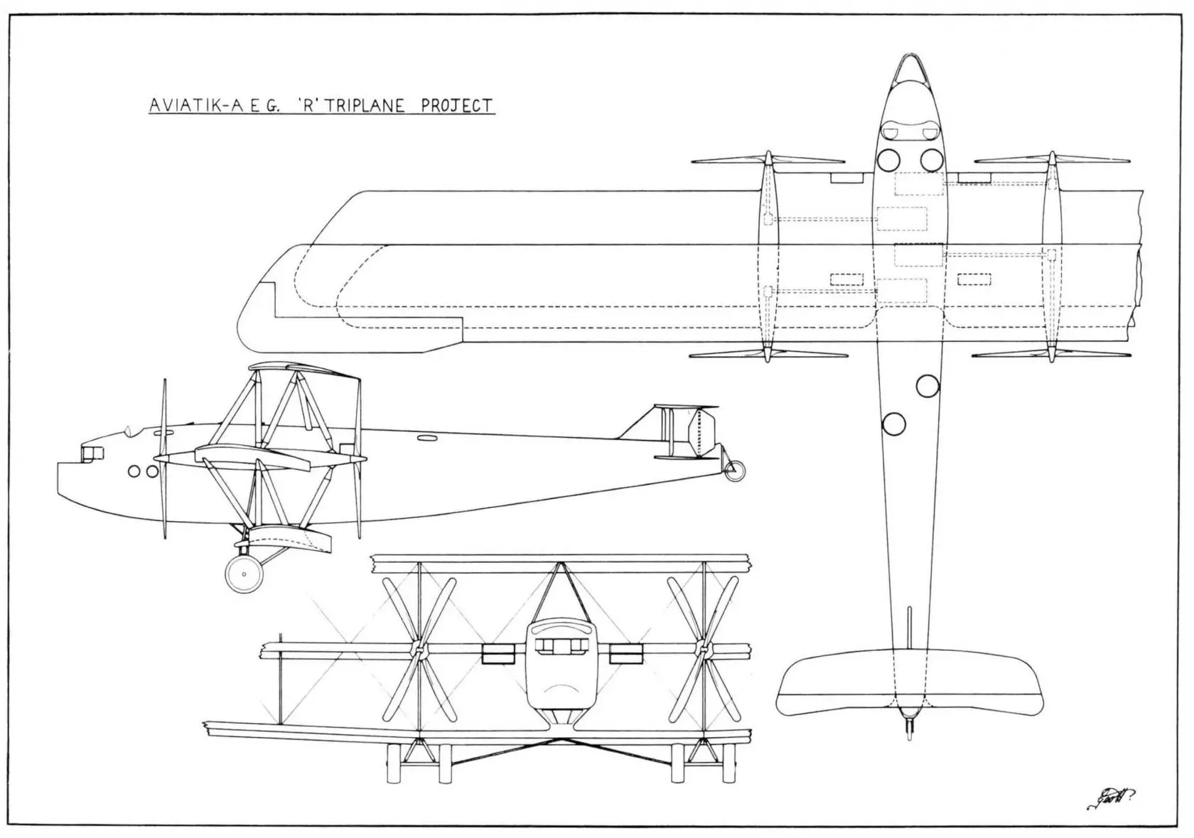 Heavy Allgemeine Elektrizitats Gesellschaft Bombers. Projekty ťažkých bombardérov AEG. Nemecký