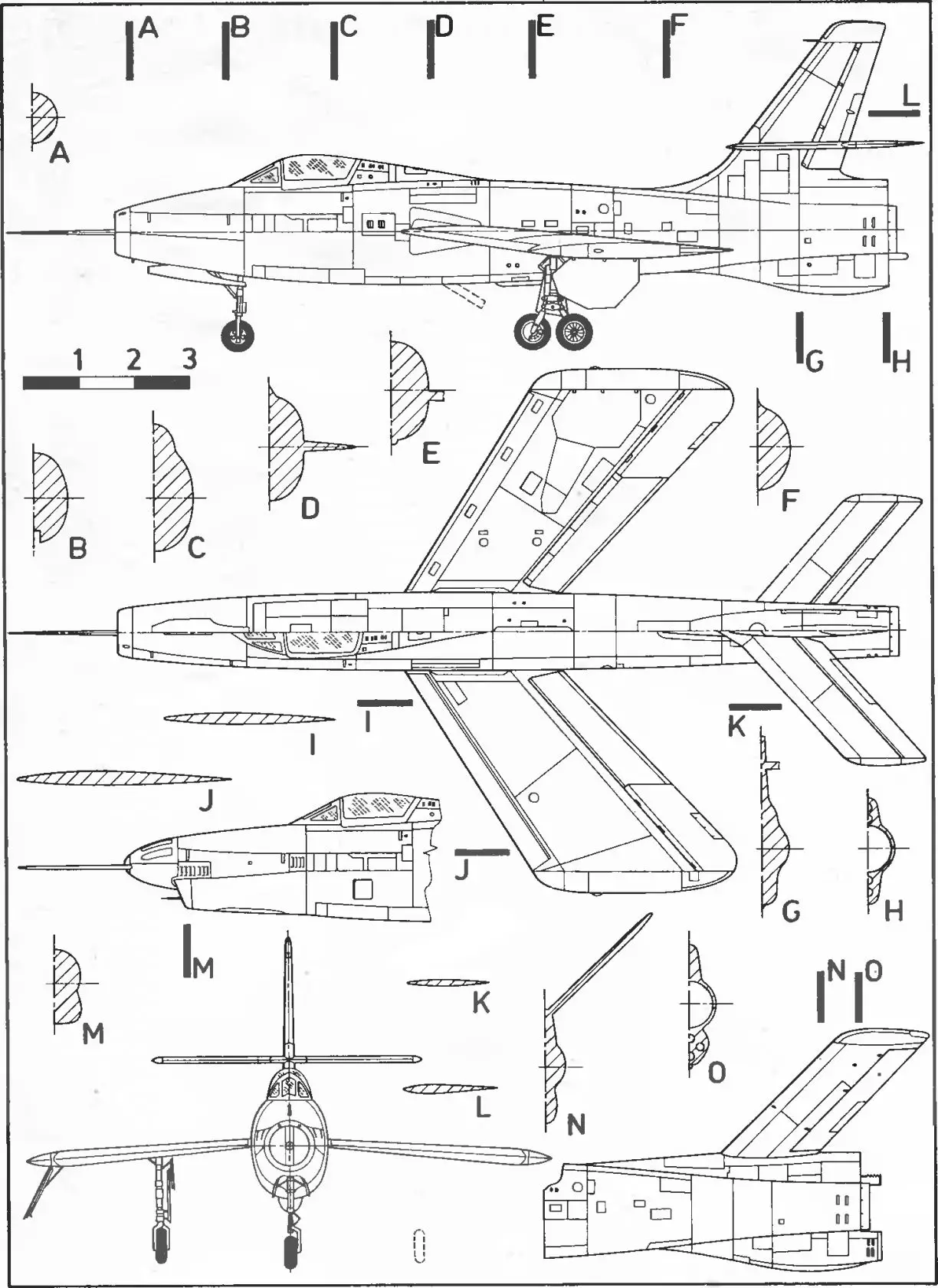 Deneyimli bir savaşçı-interceptor cumhuriyetinin şeması XF-91 Thunderceptor