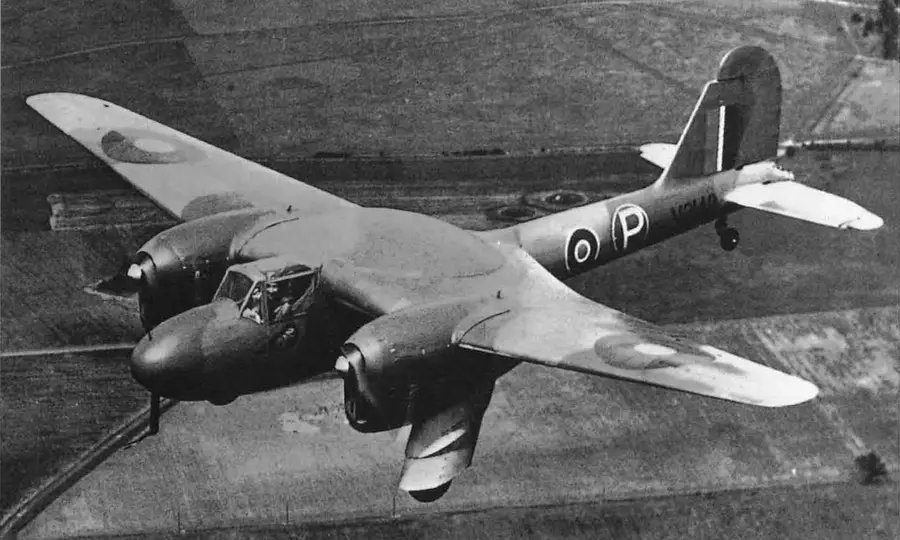 Flying Laboratory s. 92/2, der modtog serienummer V3142, begyndelsen af ​​testen, 1942-1943.