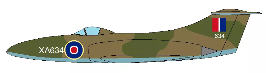 Opción hipotética colorante do loitador de Hawker P.1064