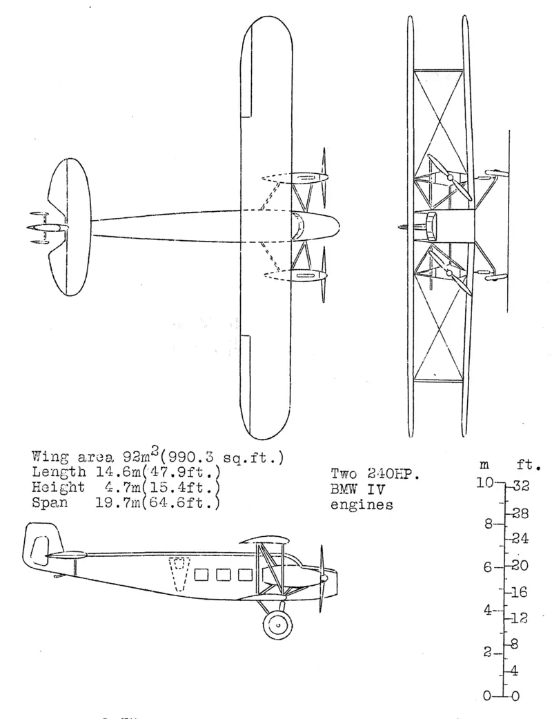 Albatros L.73 Diagrama d'avions de passatgers