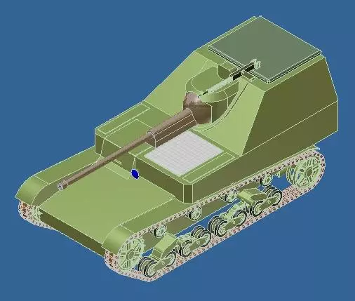 Datblygu T-26. Gosodiadau magnelau hunan-yrru