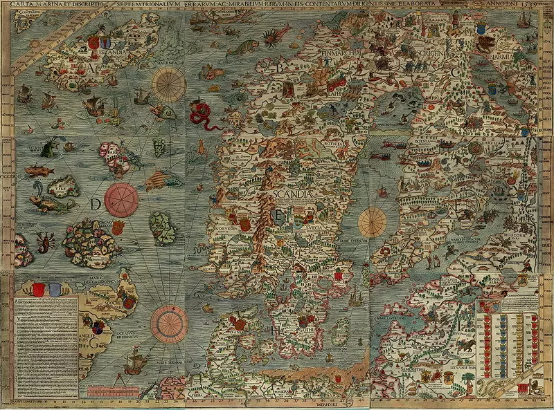 Baltic sarintany. Olaus Magnus, taona 1539. Upload.wikimedia.org.