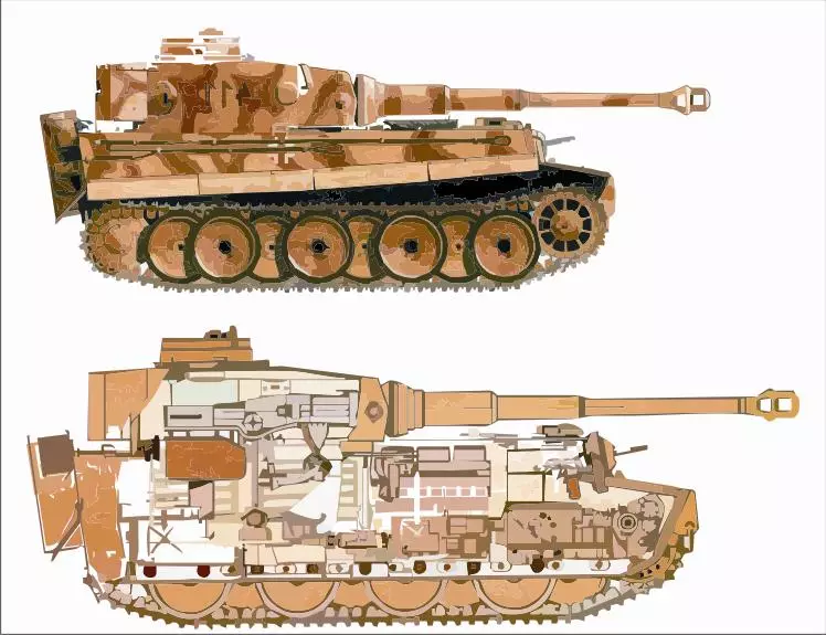 Right modernization Tiger tank