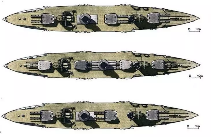 De schepen waren 4-tool. Russische giechelt.