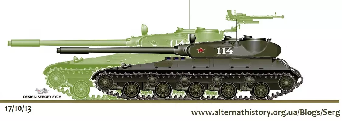 Tanque medio T-84. Proyecto P. Vasilyeva. 1949