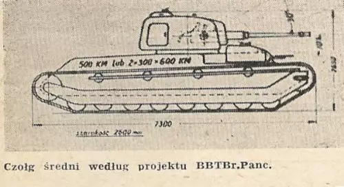 Orta Tank BBT-nin II versiyası. Br. Panc. C 47 mm tank əleyhinə silah