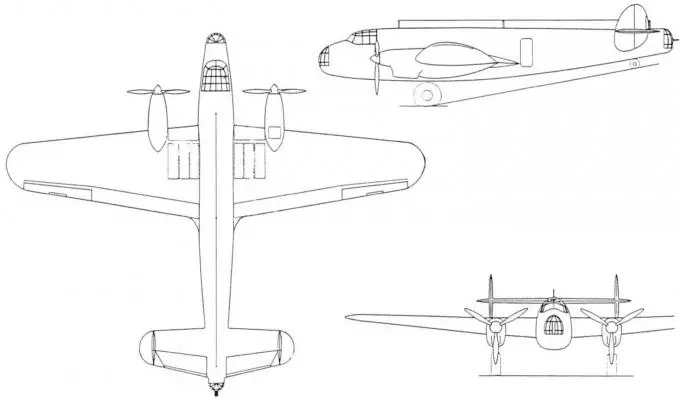 Circuit diagramma vidū bombardera Hawker P.13 / 36 (1.1.37)